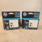 HP CB335WN 74 Ink Cartridge Lot Of 2 Genuine New OEM Sealed Box Dated ...