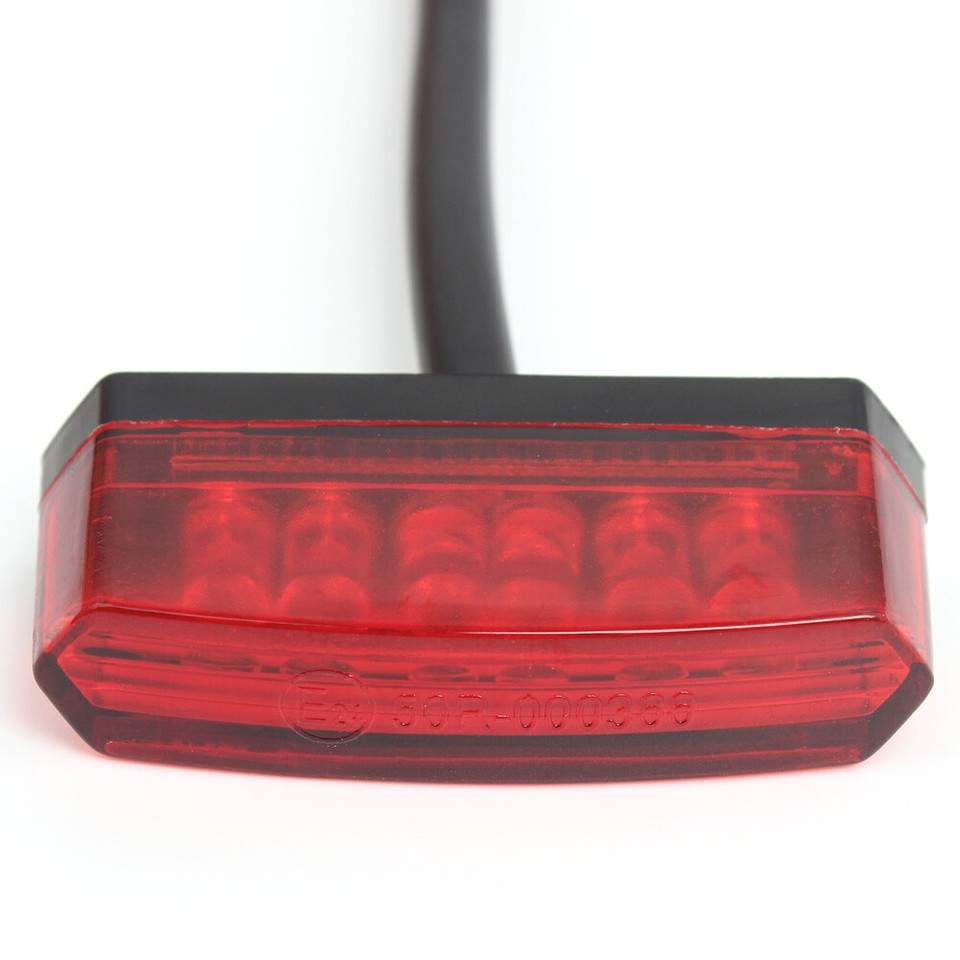 Motorcycle LED Rear Tail Running Stop Mini Brake Light Red Fit UTV ATV ...