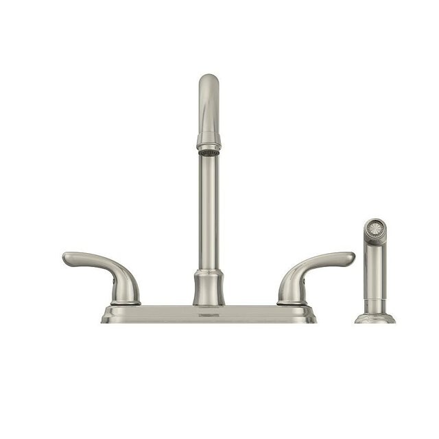 Glacier Bay 67552-1008D2 Builders 2-Handle Faucet w/Sprayer in ...