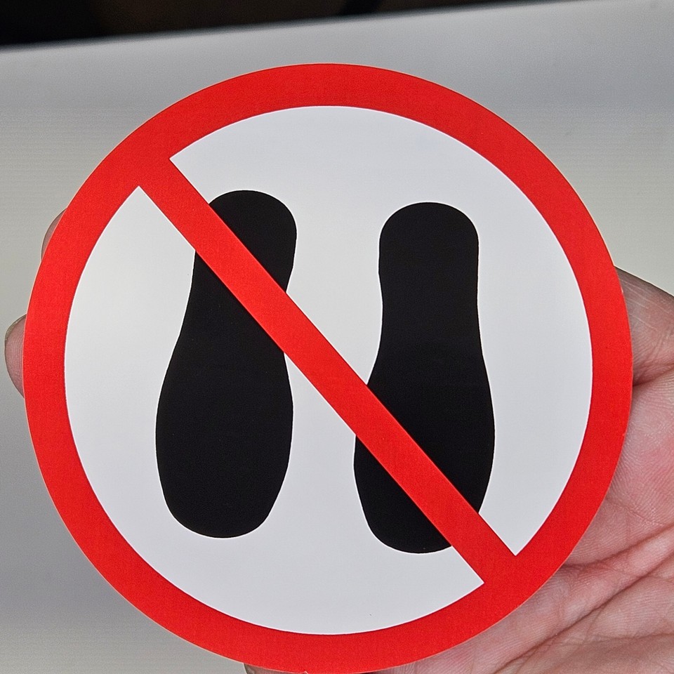 No Step Stickers Do not step picture Sticker 100pcs | eBay