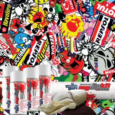 MYDIPKIT Hydro Dipping Water Transfer Print KIT LL-535 Confused Stic-a ...