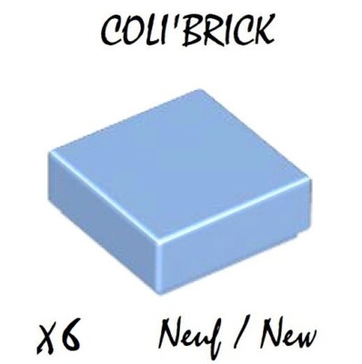 Lego 3070b - 6x Plaque Lisse Tile 1x1 - Blue / Medium Blue - 30039 ...