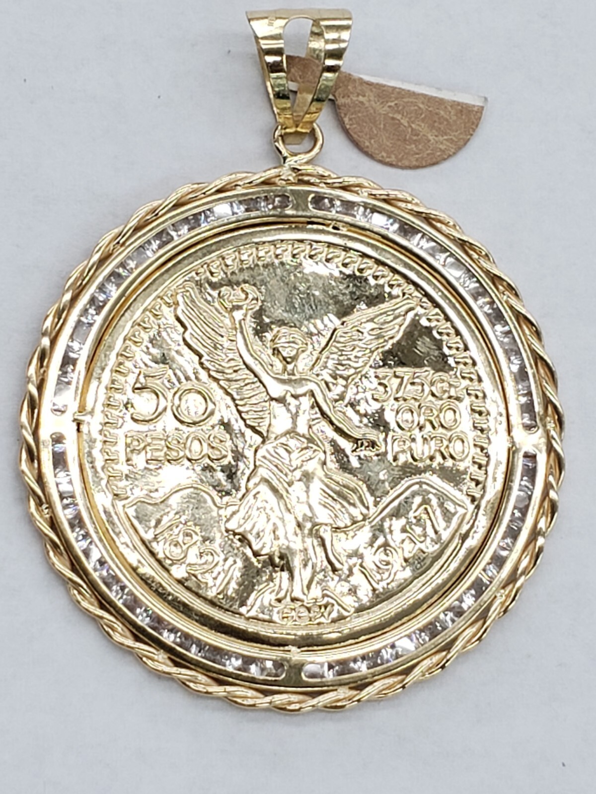 14k solid gold thinner 50 pesos centenario Coin Bezel Frame pendant | eBay