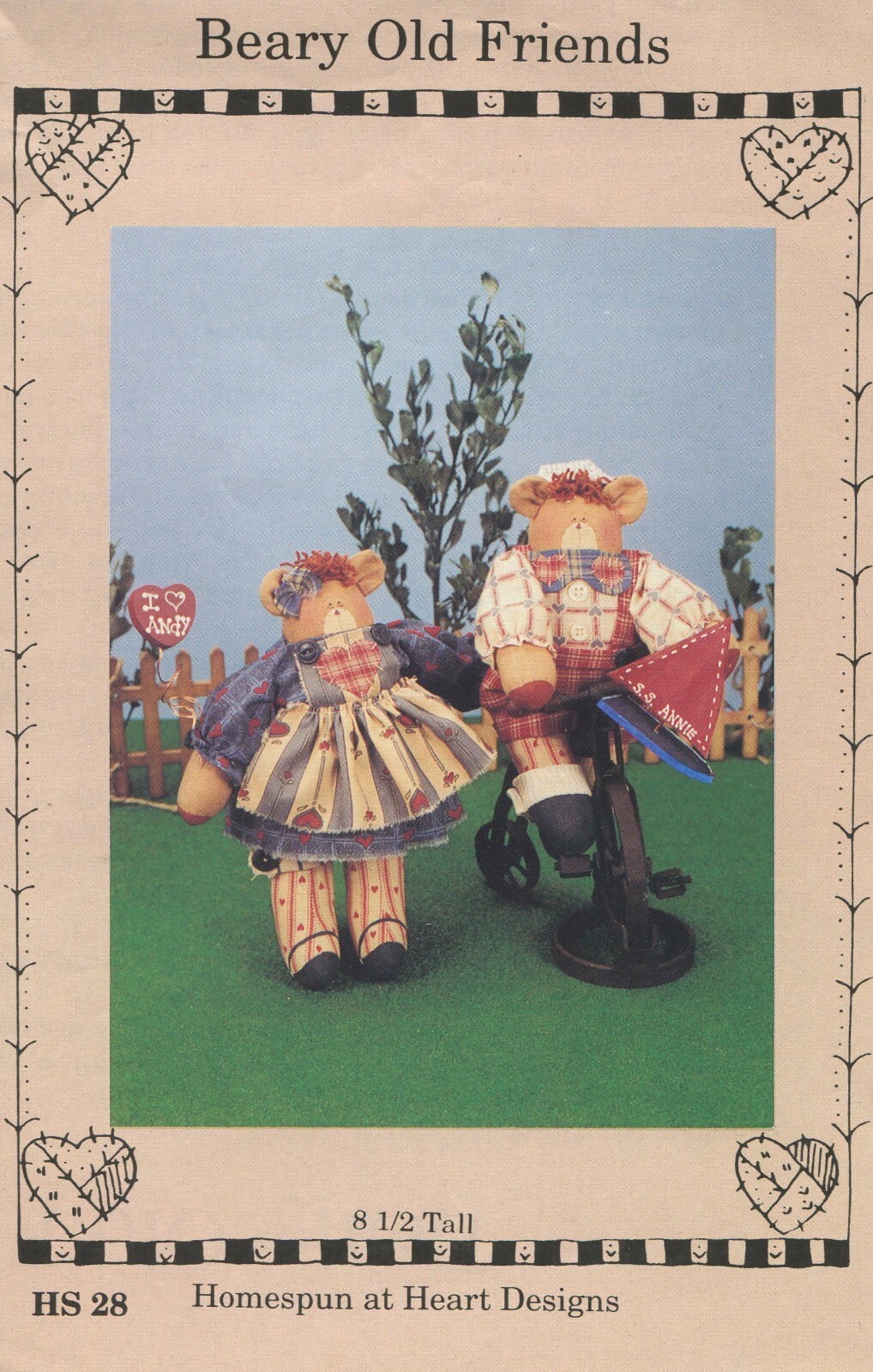 Beary Old Friends Doll Craft Pattern by Homespun at Heart HS28 | eBay