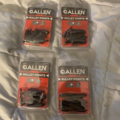 Lot of 4 Allen Bullet Field Points- 5/16 14621A NEW Arrow Heads Archery ...