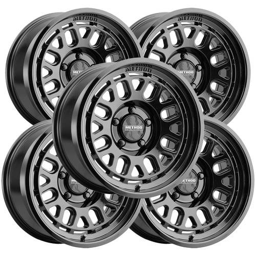 (5) Method Race Wheels MR321 17x8.5 5x5" +0mm Gloss Black Wheels Rims ...