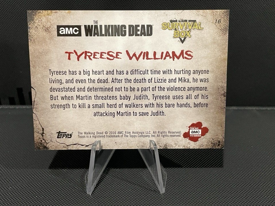 2016 Topps The Walking Dead Survival Box TYREESE WILLIAMS Variation ...