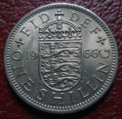 1966 ENGLISH SHIELD BRITISH SHILLING IN AU CONDITION | eBay