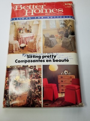 Butterick 6763, Better Homes and Gardens, Chair Covers, 4 Styles, Uncut ...