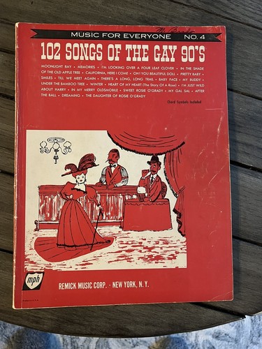 Vintage Sheet Music Book 101 Songs Of The Gay 90’s Remick Music Corp ...