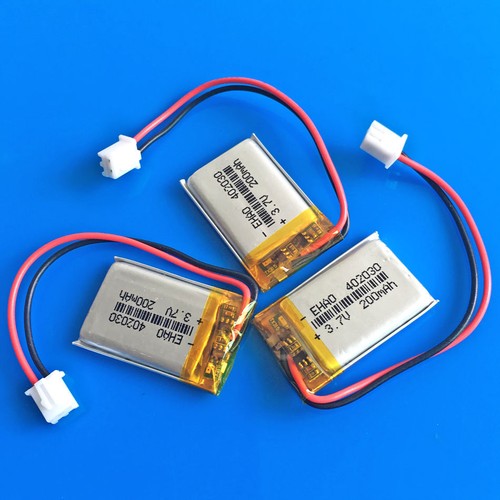 1/3/10x 3.7v 200mAh LiPo Polymer Rechargeable Battery 402030 JST 2Pin 2 ...