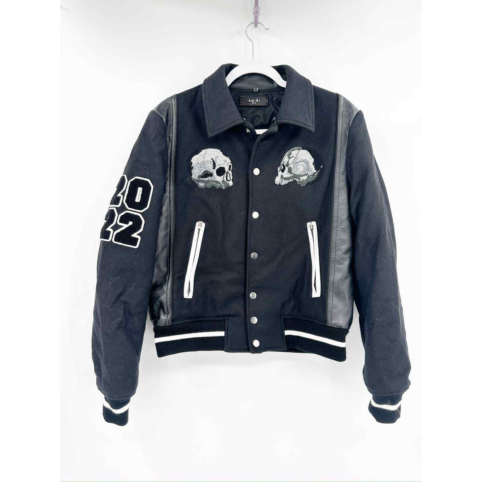 AMIRI Wes Lang Varsity Jacket Bomber Leather Skulls S… - Gem