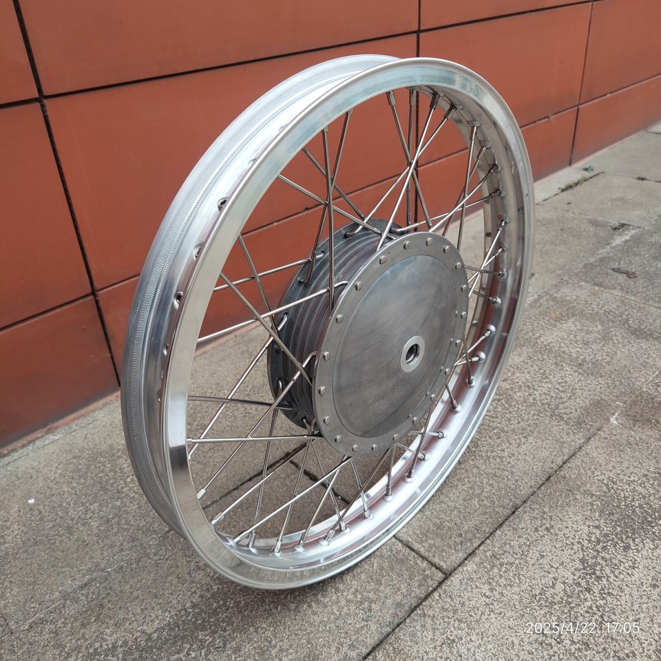 21 * 1.85" H Aluminum Wheel With Hamburger Drum Brake Harley Ironhead ...