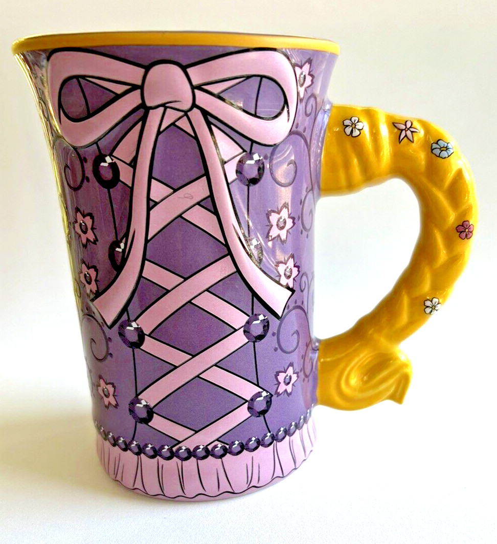 NEW Disney Parks Rapunzel Signature 3D Embossed Coffee Tea Mug Cup 12 oz
