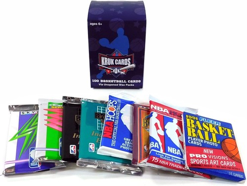 Lot of (100 Cards) Vintage NBA Basketball Packs - Approx 8 Packs Sealed ...