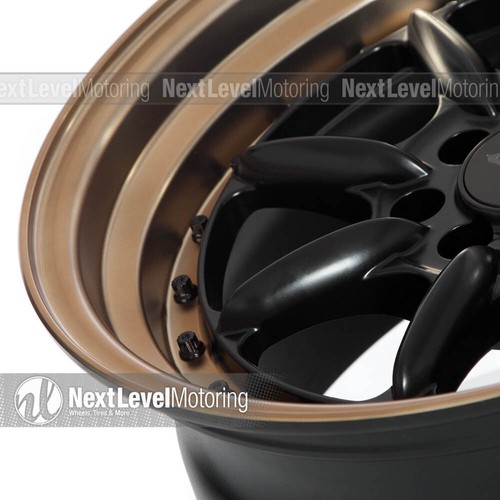 XXR 002.5 15X8 4X100 4X114.3 +20 FLAT BLACK/BRONZE WHEELS FITS ACURA ...