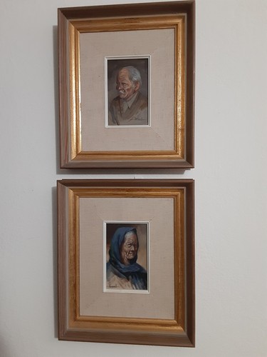 Luis Amendolla Gasparo Set of 2 Small Watercolor Paintinings Signed ...