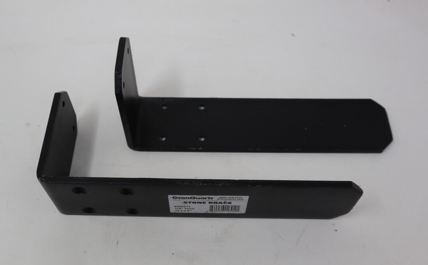Lot of 2 Gran Quartz Stone Brace 1/4" Thick 10 x 2.5" L Brace Bracket ...
