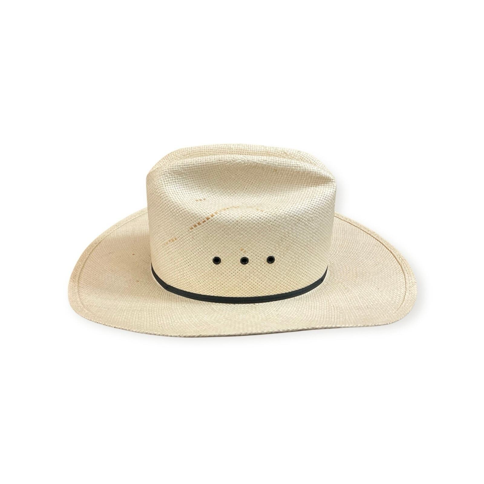 Beaver Hat Men's Ivory Off White Genuine Formosan Western Cowboy Hat SZ ...