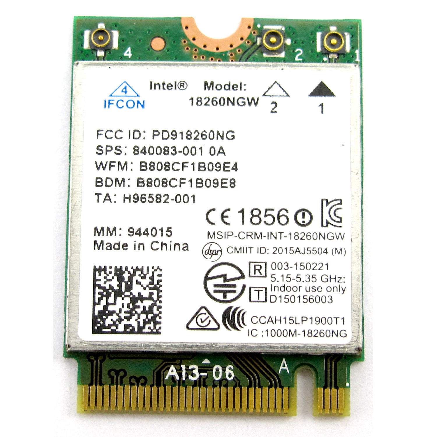 Intel Tri-band Wireless AC 18260NGW M.2 NGFF Bluetooth 4.1 Wifi Card ...
