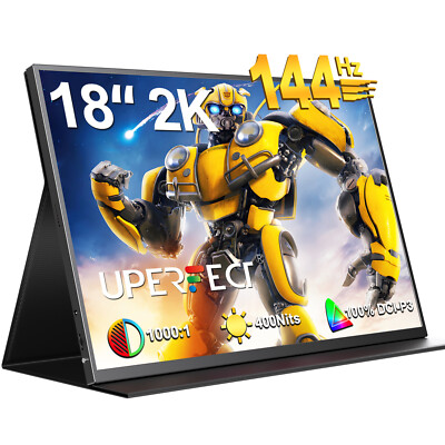 UPERFECT 144Hz Portable Monitor 18 Inch 2K 2560x1600 Laptop Monitor PC ...