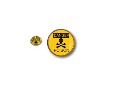 pins pin's flag badge metal lapel hat button biker danger poison funny ...