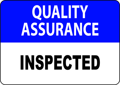 QUALITY ASSURANCE INSPECTED| Laminated Vinyl Decal Sticker Label | eBay