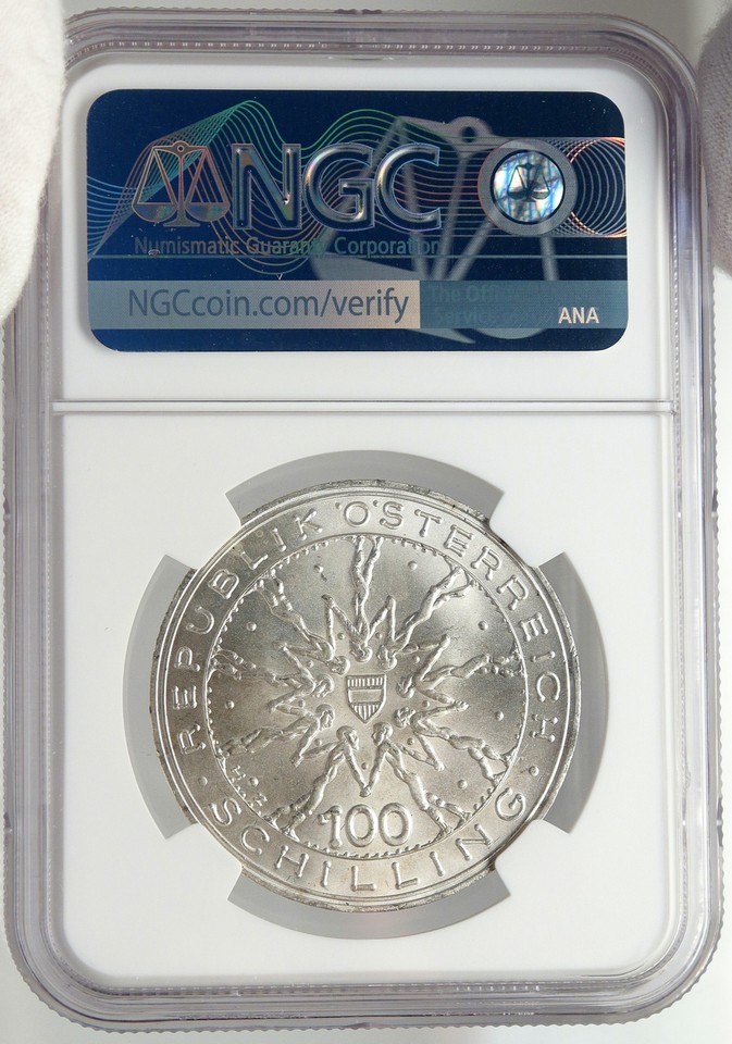 1978 AUSTRIA Rudolph 700Y War Durnkrut Jedenspeigen Silver 100 S NGC ...