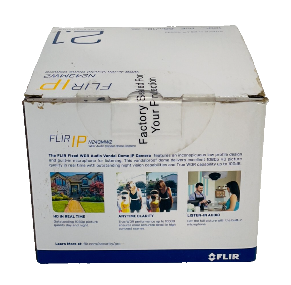 Flir Digimerge N243MW2 1080p 18m IR Range Mini Dome Camera White, NEW ...