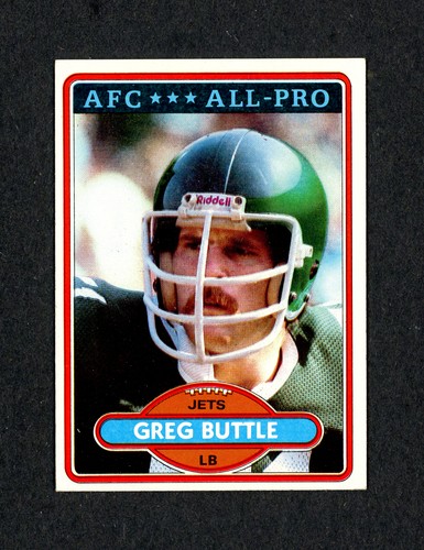 1980 Topps Greg Buttle New York Jets Football Card #340 Near Mint-Mint ...