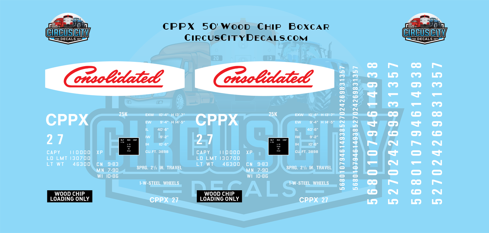 Consolidated Papers 50' Wood Chip Boxcar Set O 1:48 Scale | eBay