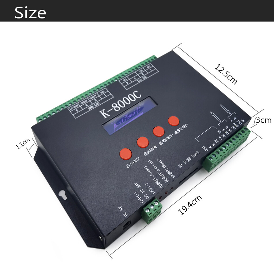 DMX512 LED Pixel RGB Color K-8000C Controller DC5-24V For WS2811 WS2812 ...
