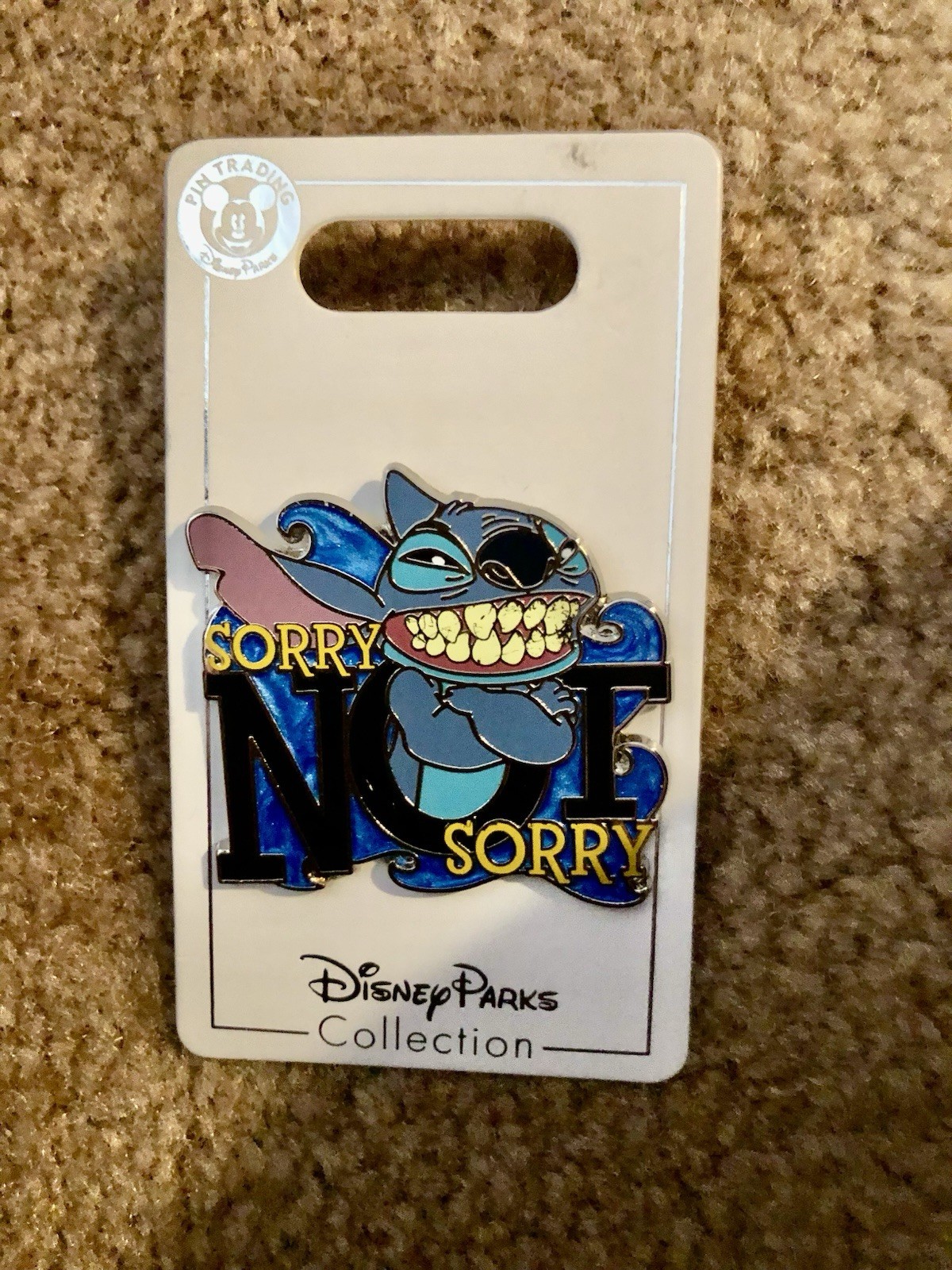 Disney Parks STITCH Mischevious Smile Sorry Not Sorry Disney Pin Lilo ...
