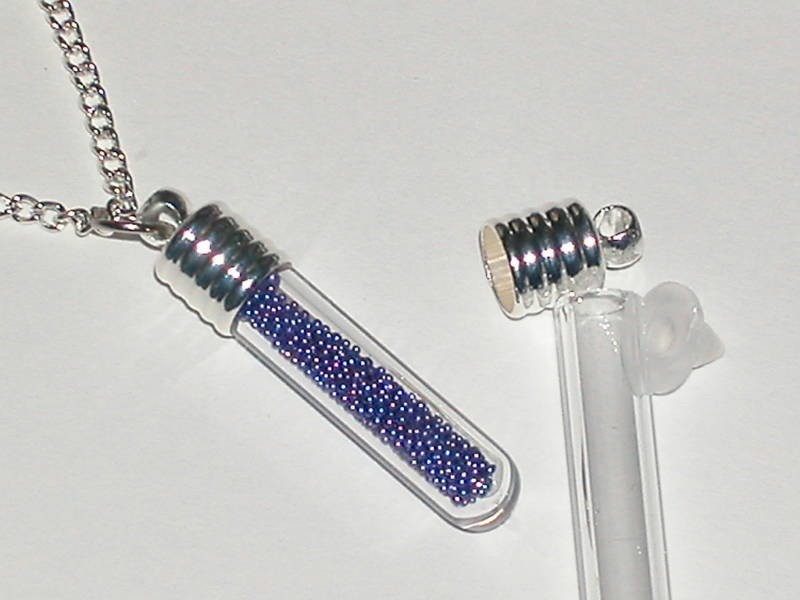 1 Necklace Bottle tube Glass vial Necklace pendant New* | eBay