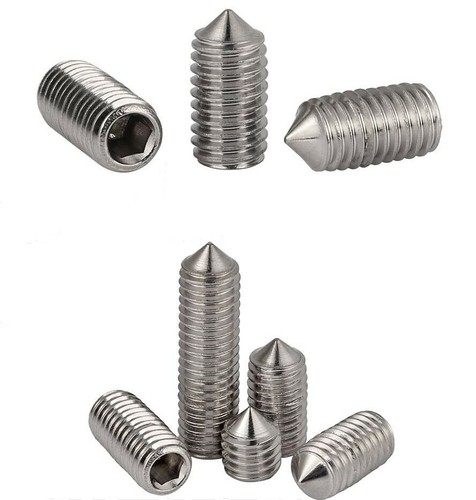 M3 M4 M5 M6 M8 M10 M12 304 stainless steel Pointed set screw Cone tip ...