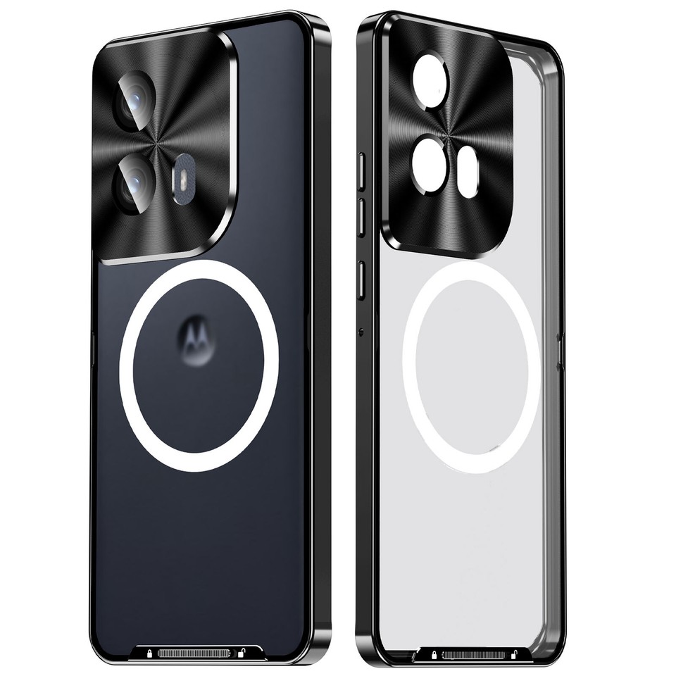 For Motorola Edge (2024), Phone Case Magnetic Aluminum Metal Bumper ...