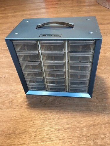 VTG USA 15 Drawer Akro Mils Metal Parts Storage Cabinet Organizer | eBay
