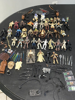 Star Wars Figures Lot 1990s-2000s Hasbro Kenner LFL Weapons + | eBay