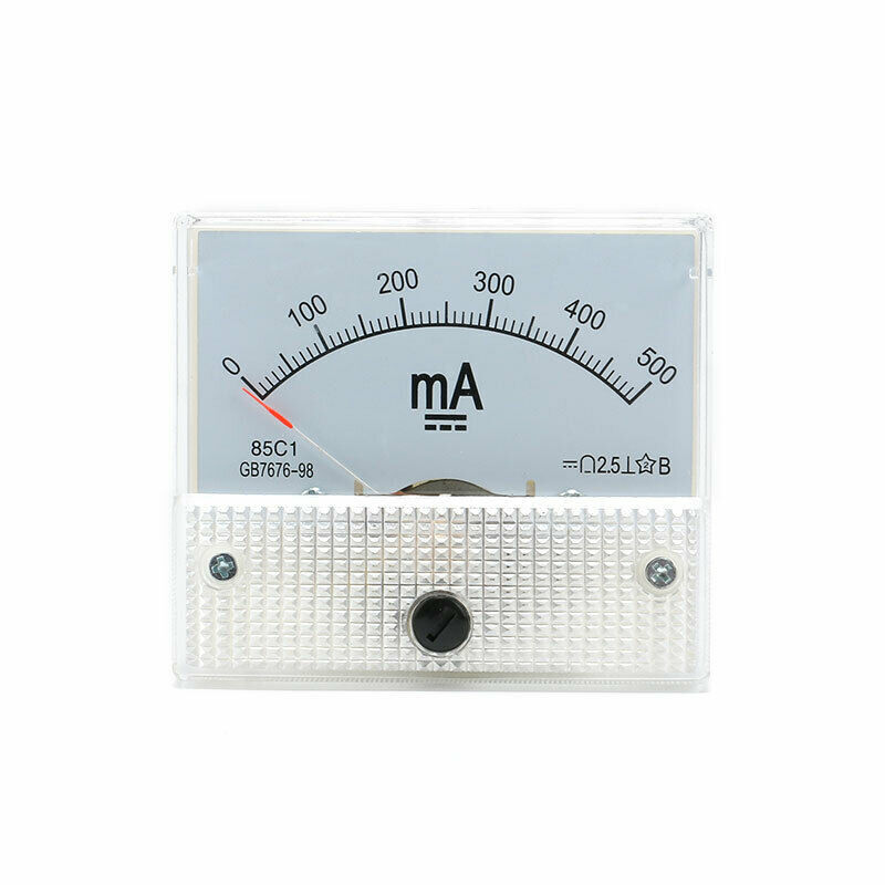 DC0-500mA 85C1 Ammeter Analog Amp Panel Meter Gauge Mechanical Current ...