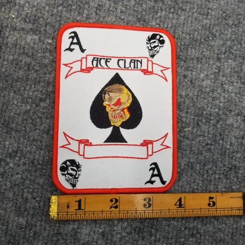Ace Clan Patch Spade Card Skull Motorcycle Biker | eBay