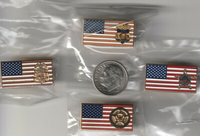 Flag Pins Federal Law Enforcement Combo Pack FBI Secret Service ATF US ...