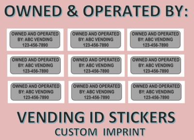9 Contact Us OWNED BY Stickers Labels vending vendstar CUSTOM | eBay