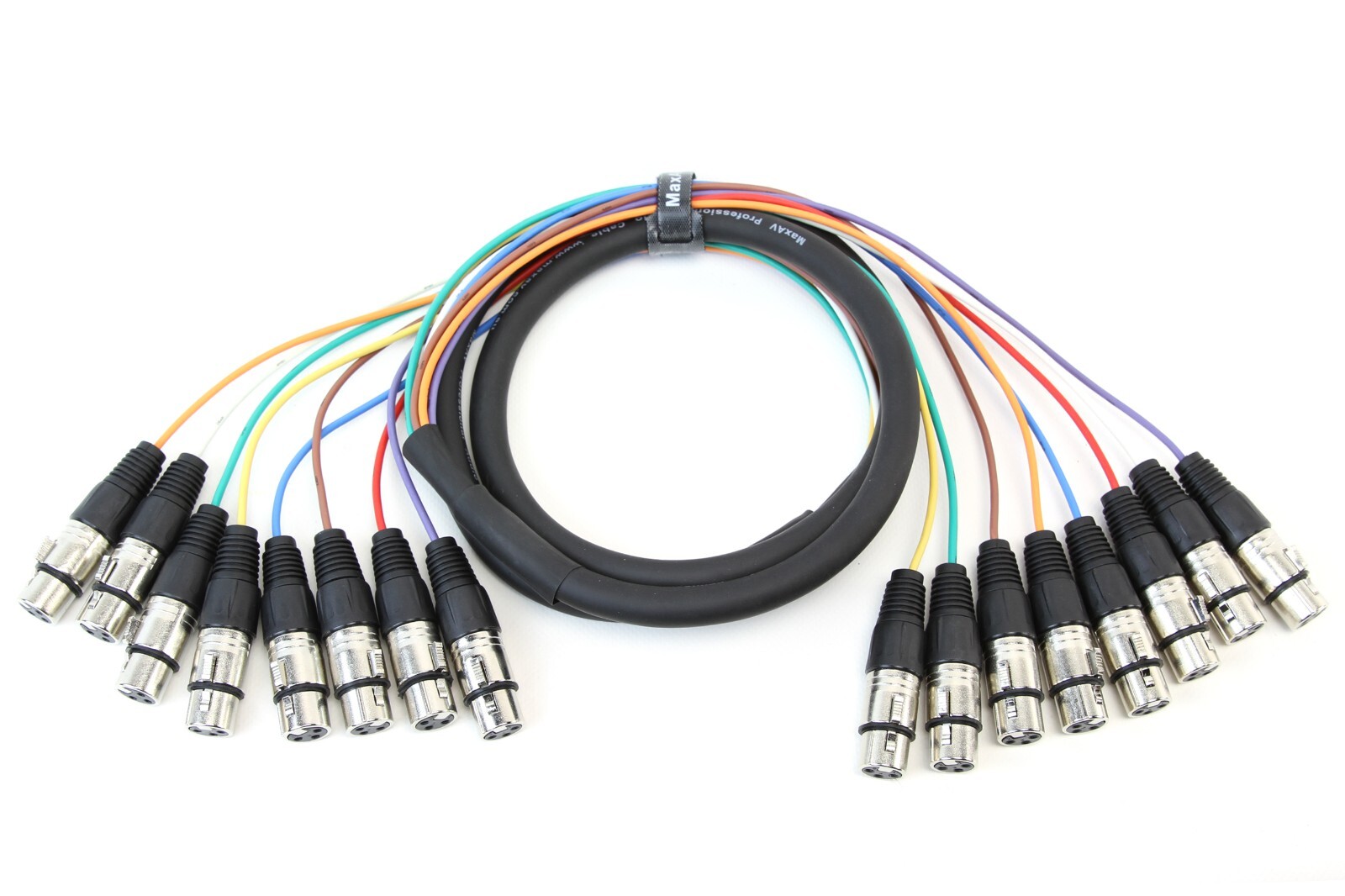 2m 8-Way XLR F-F Female to Female Balanced Cable Core Lead Loom Snake ...