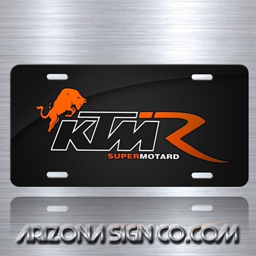 KTM RED BULL SUPERMOTARD Motorcycle Vanity Aluminum License Plate Tag ...