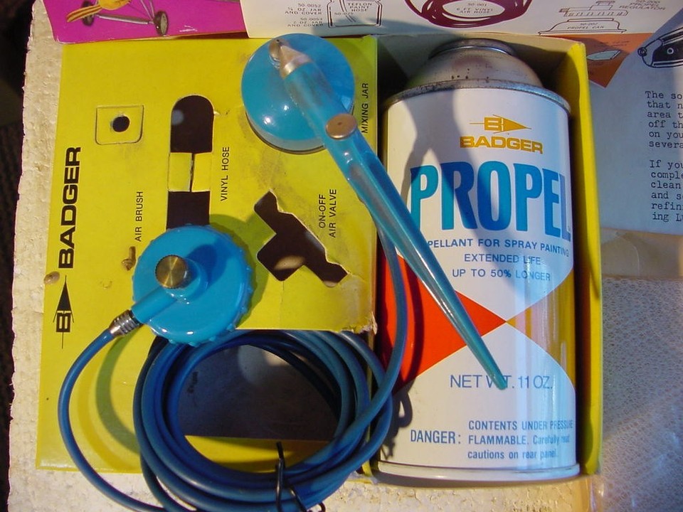 Nice Vintage Badger 250-3 Spray Gun Airbrush Set + Extras - see Photos ...