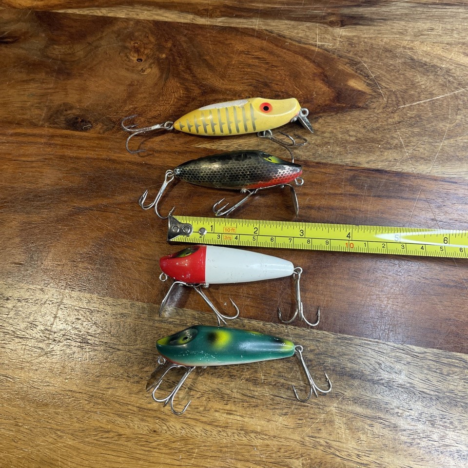 *4* Vintage Crankbait Fishing Lures. Paul Bunyan Weaver. Millsite | eBay