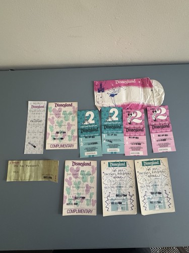 Lot Of 11 Vintage Disneyland Paper Tickets & Passports (92-95 ...