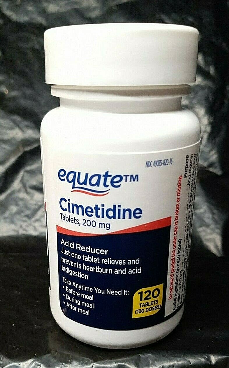 EQUATE CIMETIDINE 200mg ACID REDUCER "COMPARE VS.TAGAMET HB200"120 TABS ...