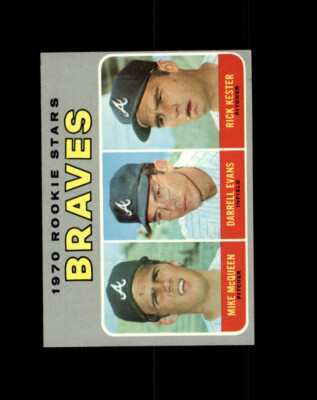 Mike McQueen Darrell Evans Rick Kester 1970 Topps #621 Braves Rookie ...