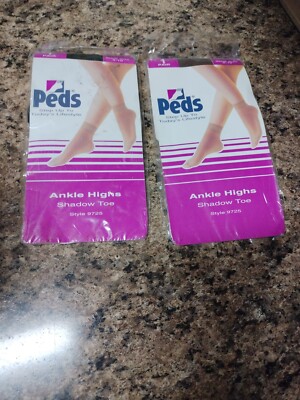 Vintage Peds Hosiery Foot Covers New 4-10 Color Black & Coffee Style ...